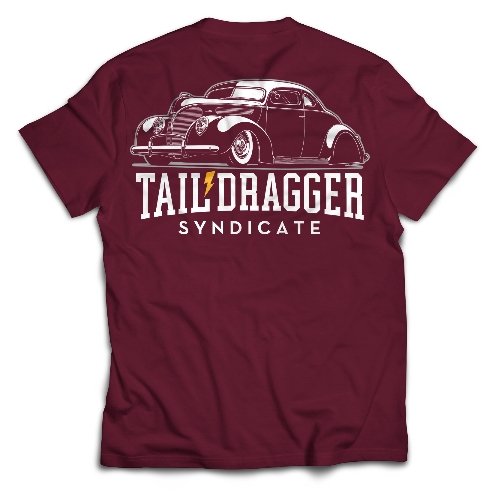SAS 38 Kustom - Burgundy T-Shirt / Taildragger Syndicate